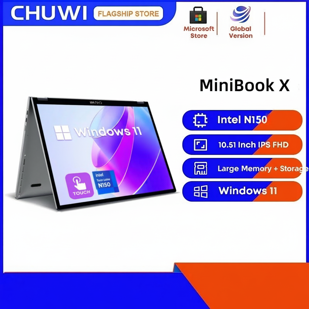 Ноутбук Chuwi MiniBook X, 10.51", 16/512ГБ, N100, Intel UHD, Windows