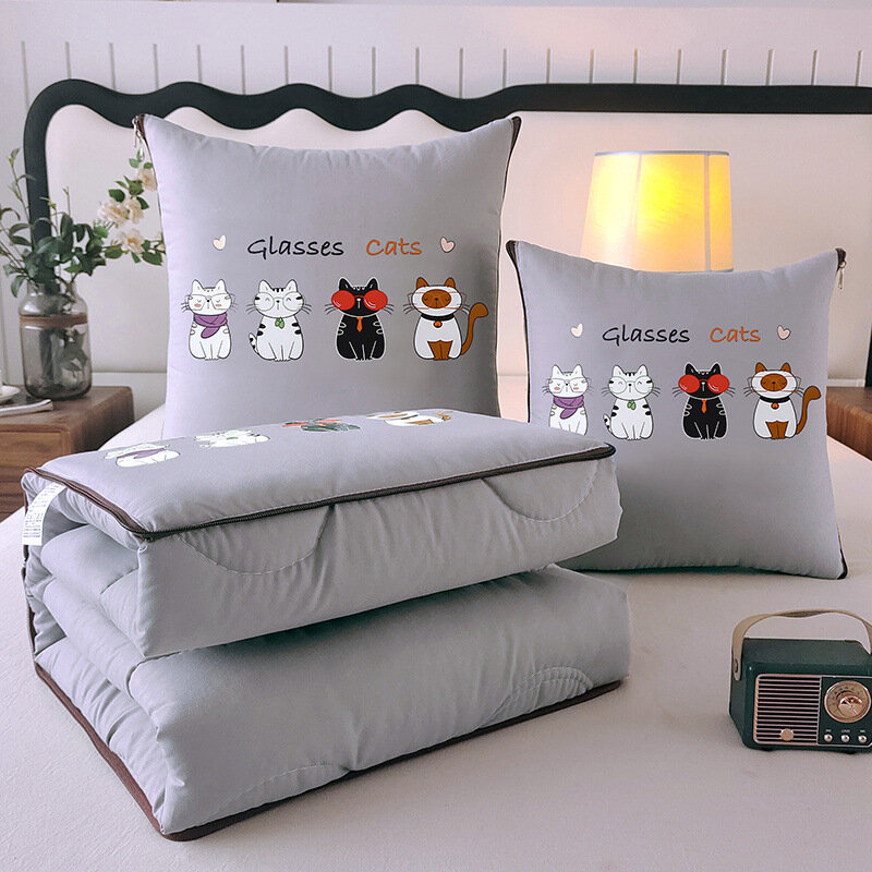 Подушка и одеяло двойного назначения, утолщенная зимняя подушка и одеяло, автомобильная подушка, офисное одеяло для сна и спинка.