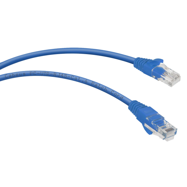 PC-UTP-RJ45-Cat.6-2m-BL Кабель патч-корд U/UTP 6 кат. 2м Cabeus неэкранированный, синий