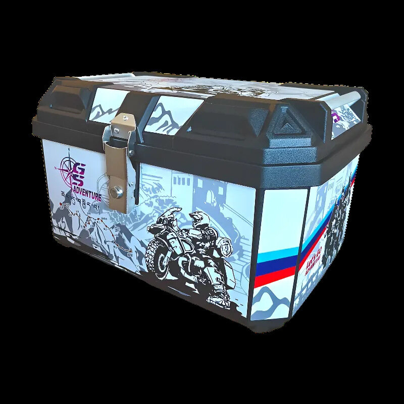 80-литровый мотоциклетный багажник, большой объем, багажник для электромобиля, ящик для инструментов, педаль, гоночный ящик, черный рыцарь, ящик для доставки