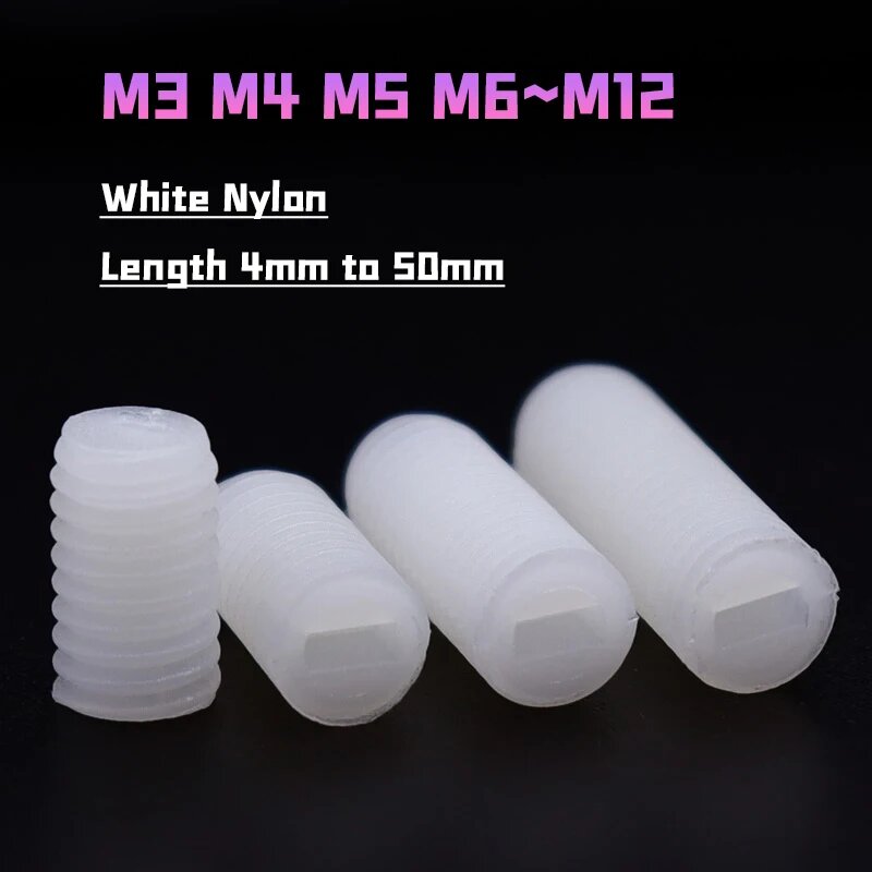 Пластиковые нейлоновые винты M3 M4 M5 M6 M8 M10 M12 M6(20pcs), 20mm