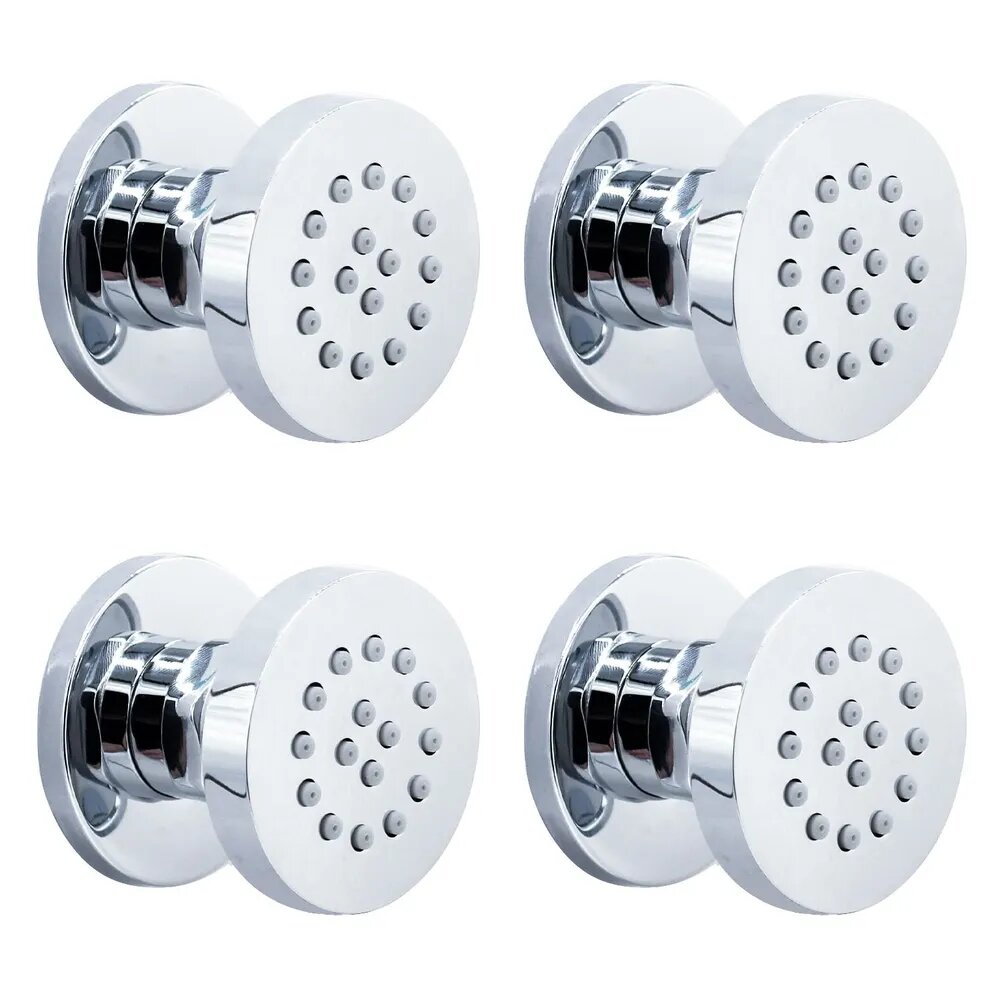 Боковой душ Душевая форсунка массажная головка спа-душа боковая настенная распылитель латунь 4 шт хром твердая латунь