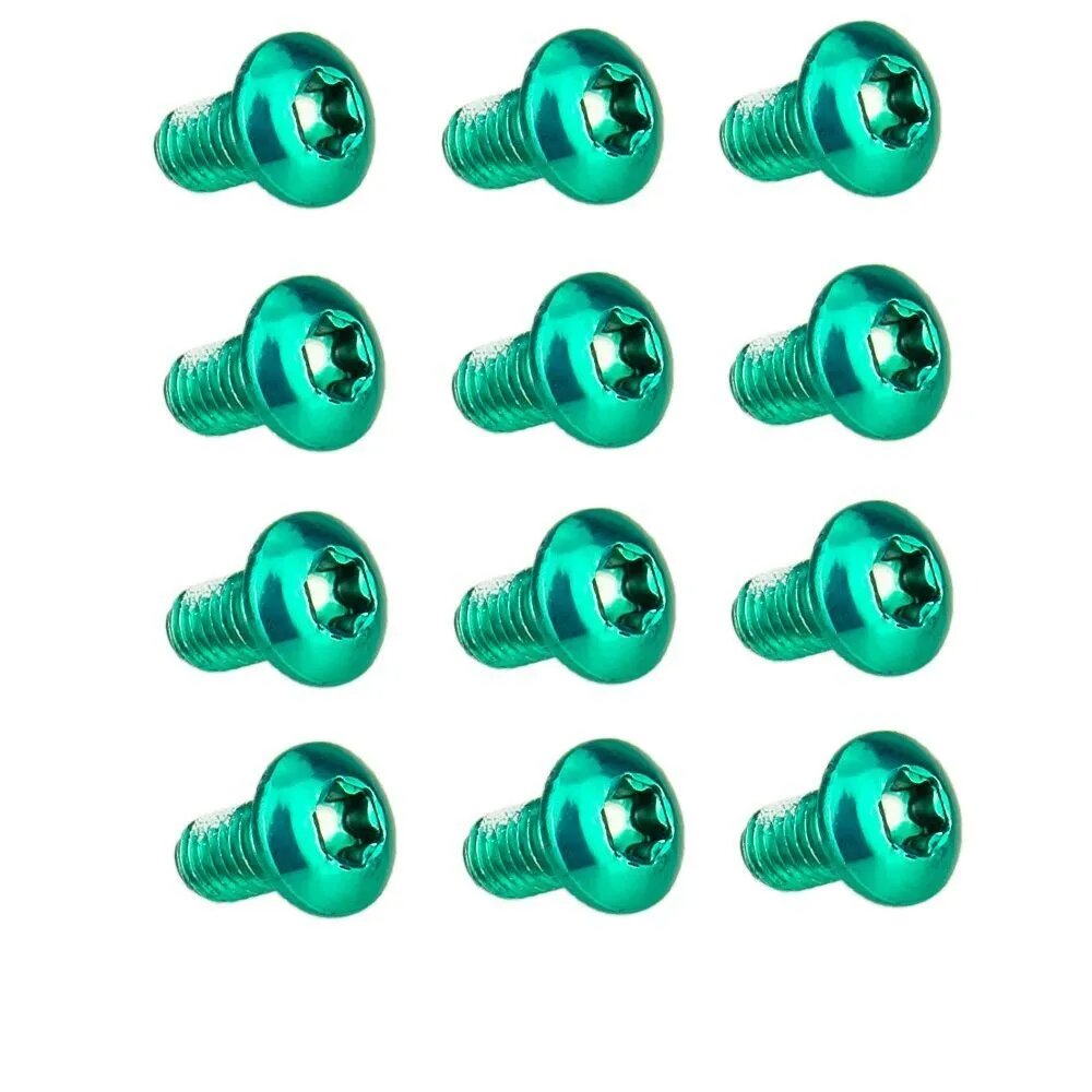 Болты для крепления тормозных дисков T25 M5*9мм, зеленый (12 шт.)