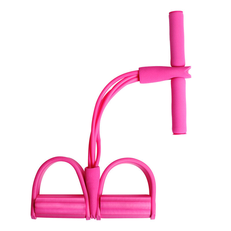 Эспандер-петля для ног, эспандер для пресса, многофункциональный эспандер с двумя или четырьмя трубками и педалью,