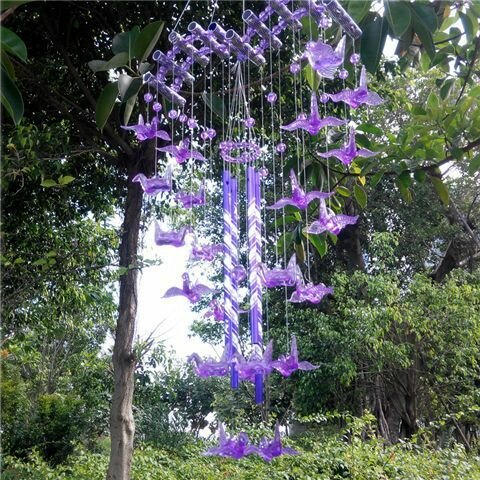 Ветряная колокольчик, подвесное украшение, подарок на день рождения для женщин, поздравительная открытка, подвеска в виде дельфина, сердца, бумажного журавля для лучшего друга или подруги