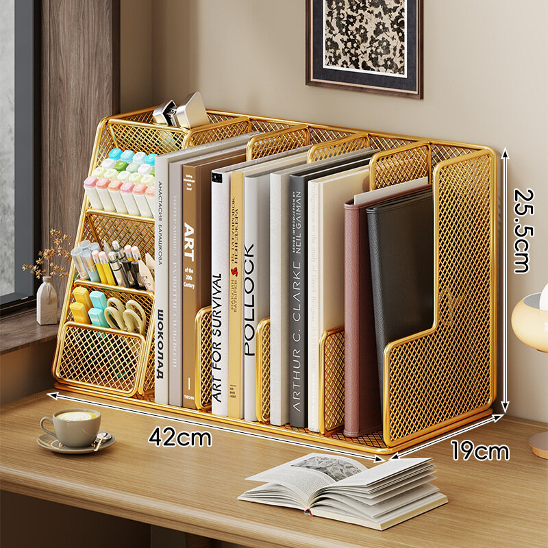 Настольная книжная полка, подставка для книг, стеллаж для хранения книг, простая многоярусная полка для файлов, органайзер для хранения на столе в студенческом общежитии