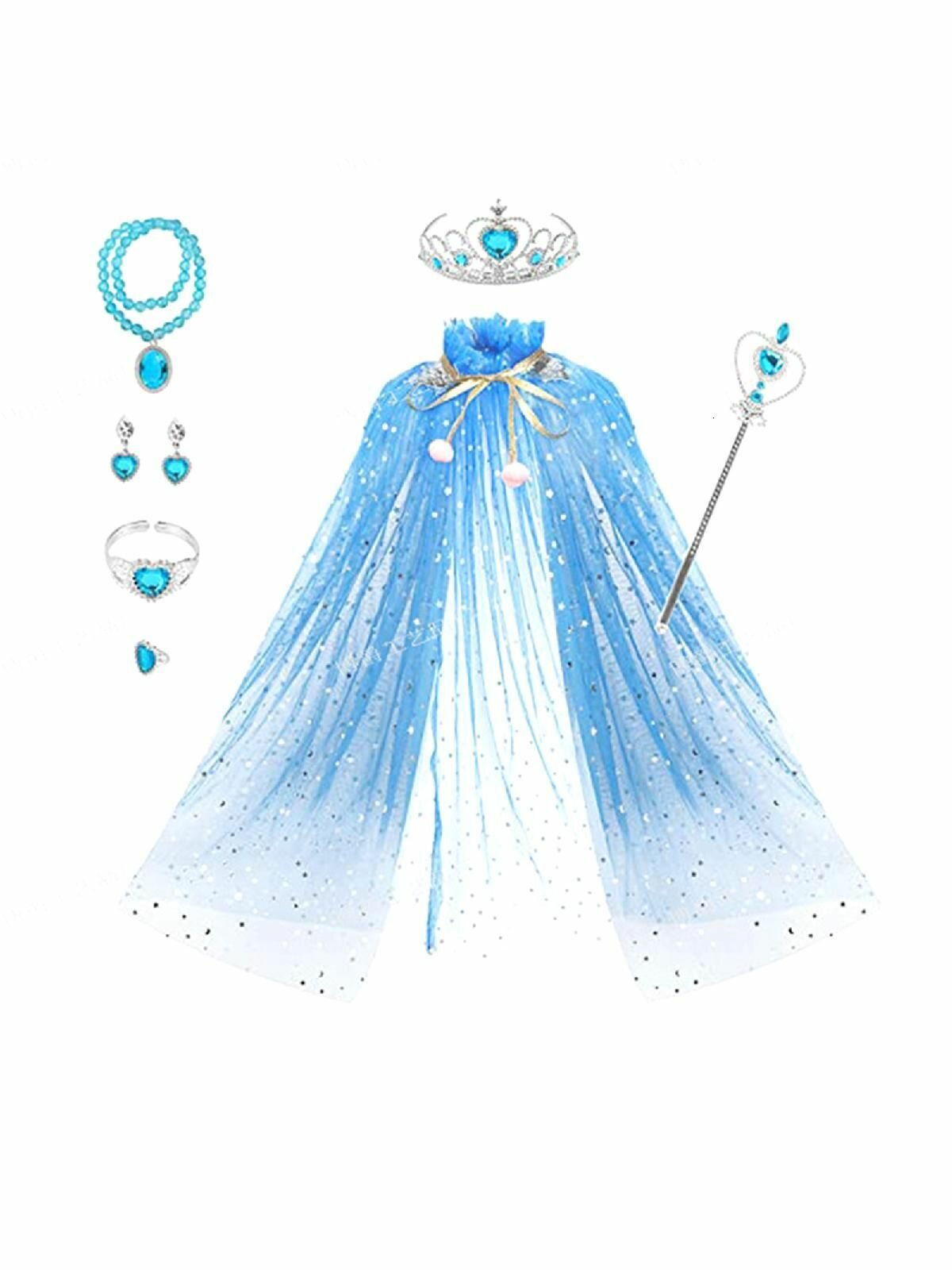 Платье Принцессы для Вечеринки Костюм Феи, Синий