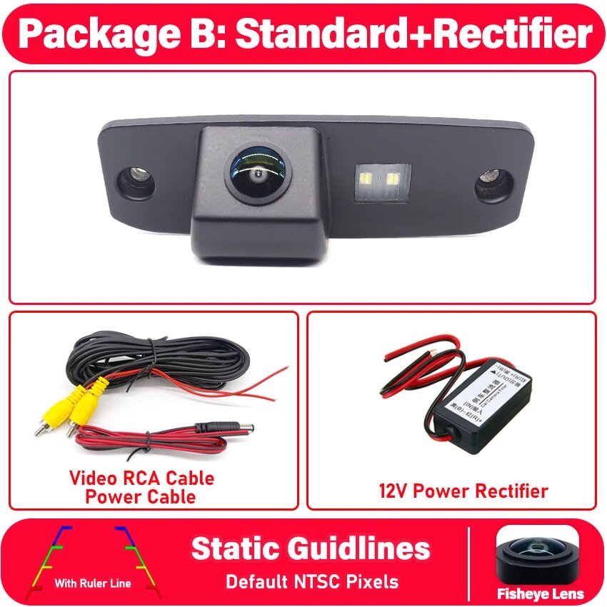 Камера заднего вида HD, высококачественная RCA для Kia Ceed SW ED 2006, 2007, Camera With Filters