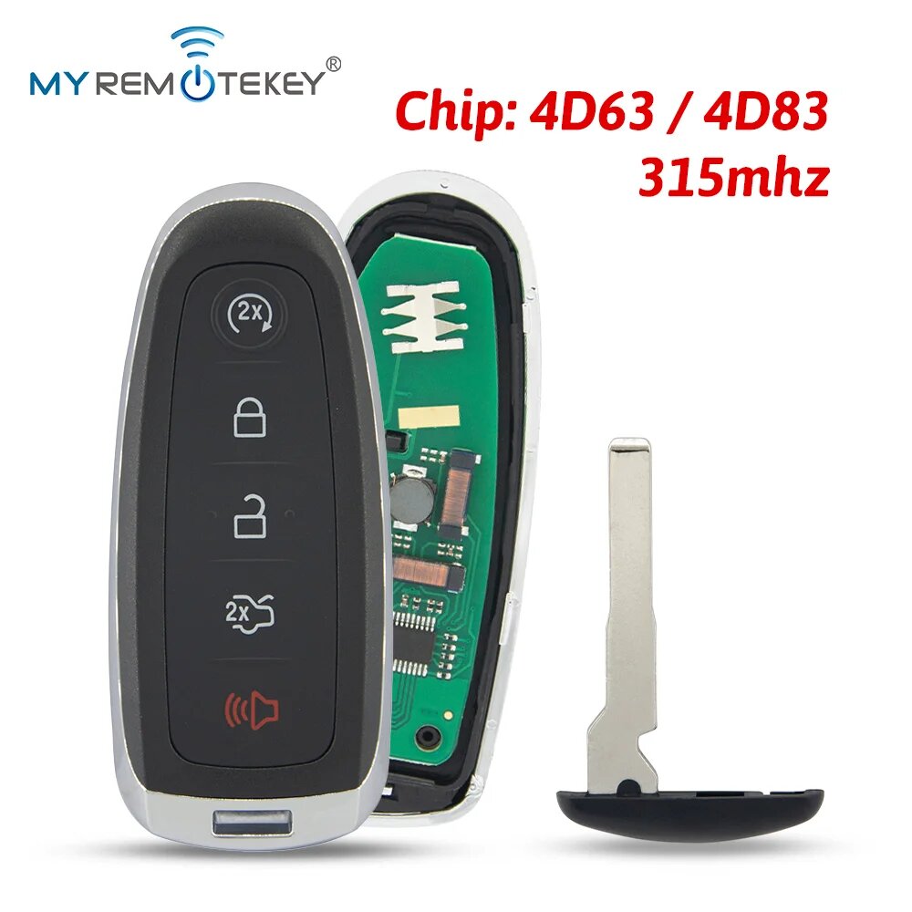 Умный ключ MYREMOTEKEY 315/434 МГц с чипом ID46-PCF7953 4D63/4D83 для Ford Edge, 5Buttons 315mhz B