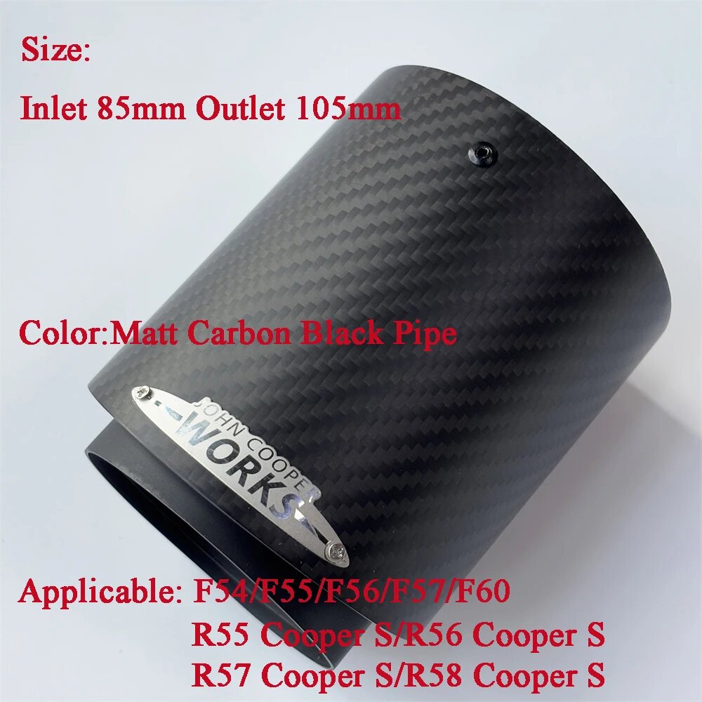 Выхлопная насадка из карбона (1 шт.) для Mini Cooper F54 F55 F56 F57 R56 R57 R58 R59 R60 R61 — замена глушителя