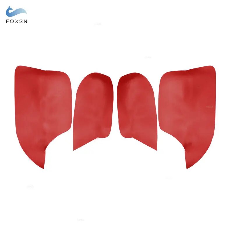 4 шт. Стайлинг автомобиля интерьер микрофибра кожаная Дверная панель подлокотник наклейка 4x Red