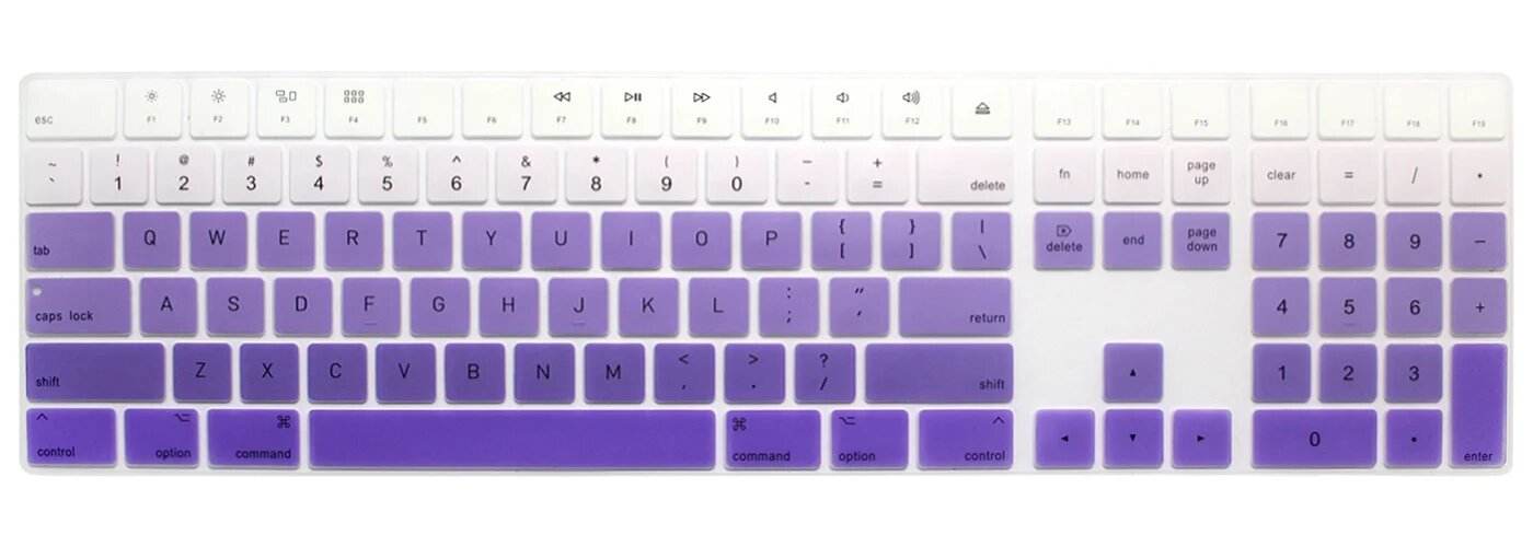 Силиконовая накладка на клавиатуру Ombre Purple для Apple Magic Keyboard