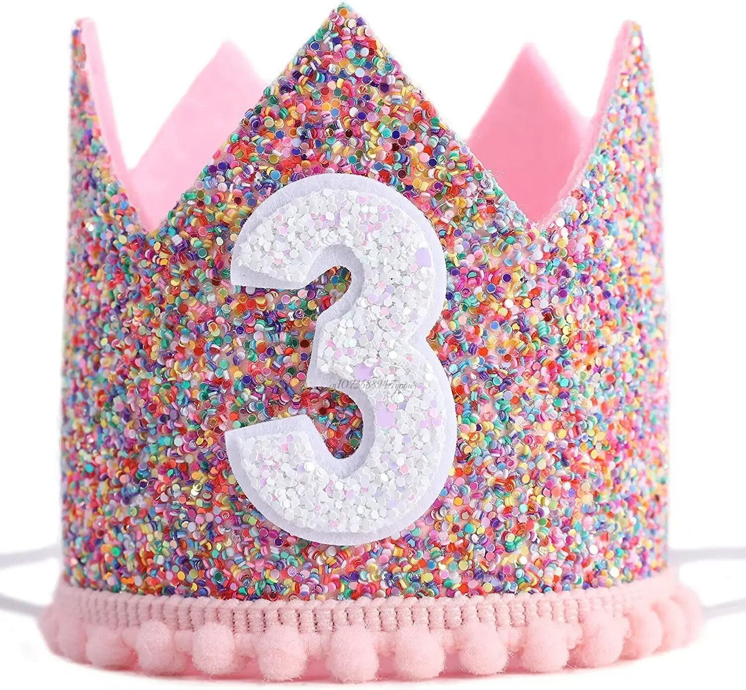 Детская корона с медвежонком для первого дня рождения Розовый, 21