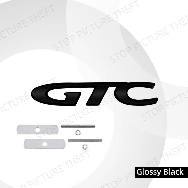 GTC Glossy Black значок на решетку автомобиля
