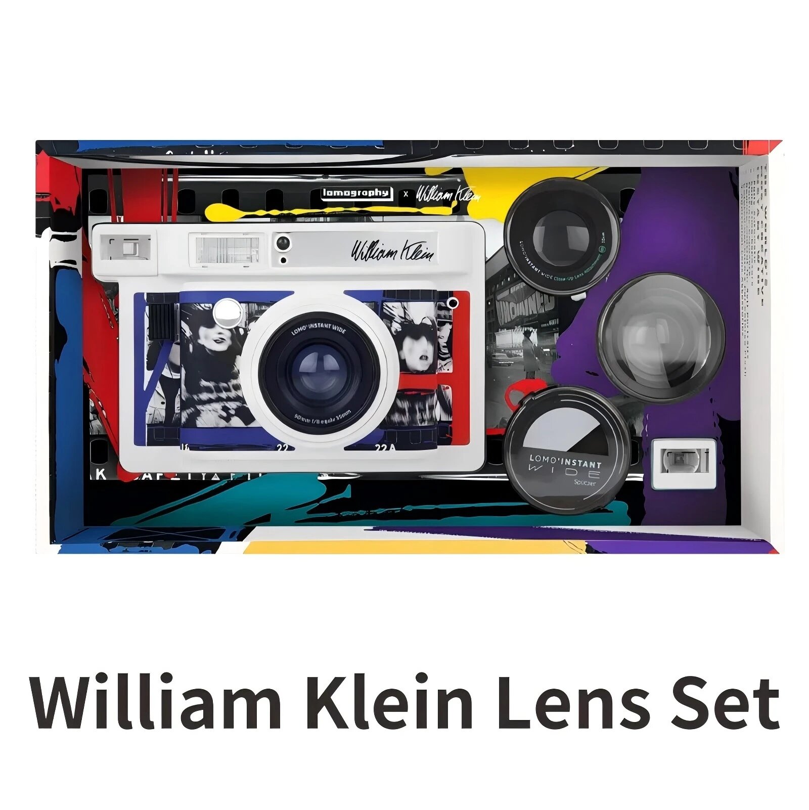 Lomography Lomo'Instant Wide Черная/Белая/Коричневая фотокамера WilliamKlein LensSet