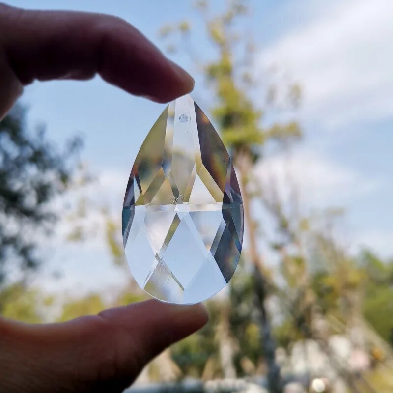Хрустальные подвески-капли для люстр 50mm 1pcs, белый