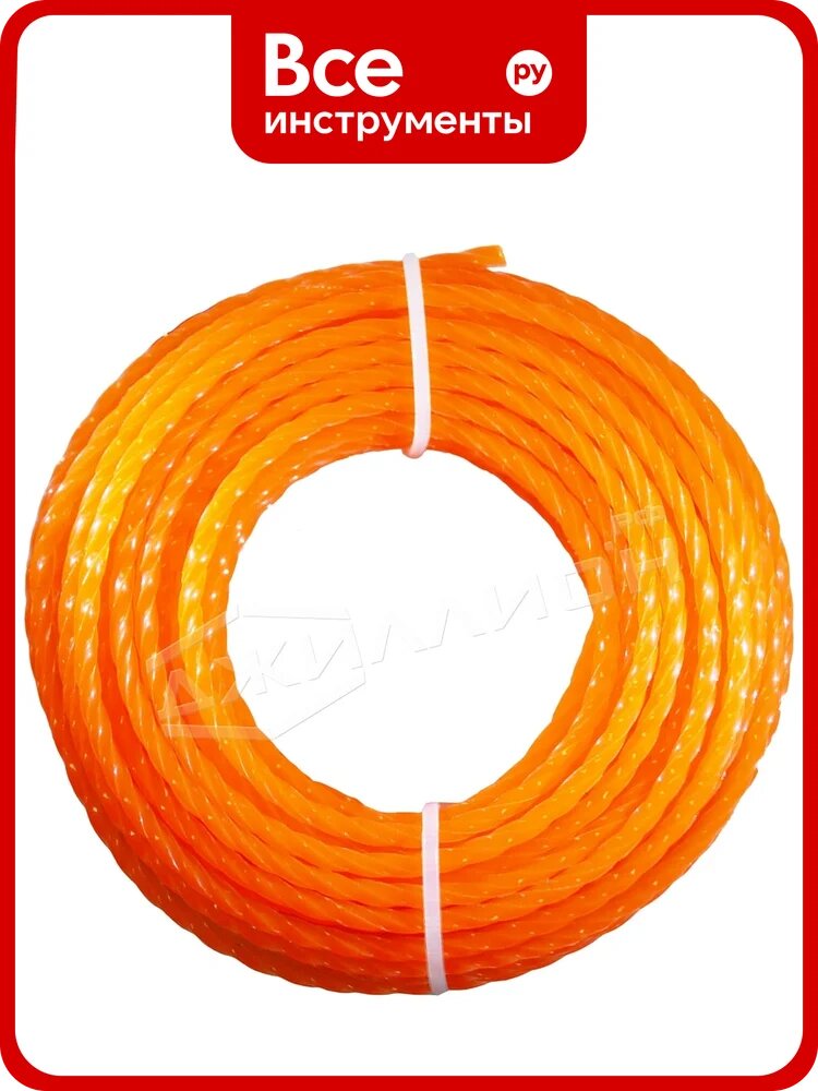 Леска для триммера POLYAGRO Gold "звезда витая" 2,0мм 15м 7704520