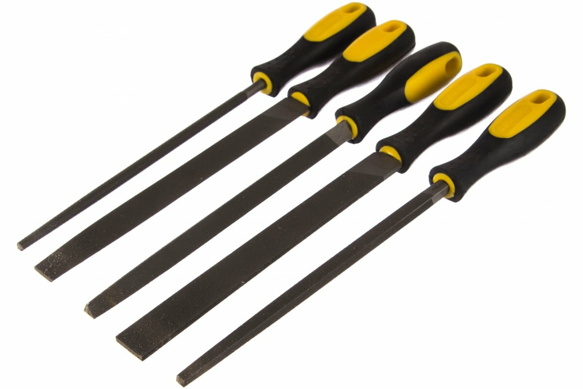 STAYER Набор напильников №2, 200 мм, 1682-20-H5, инструмент для точной обработки металла