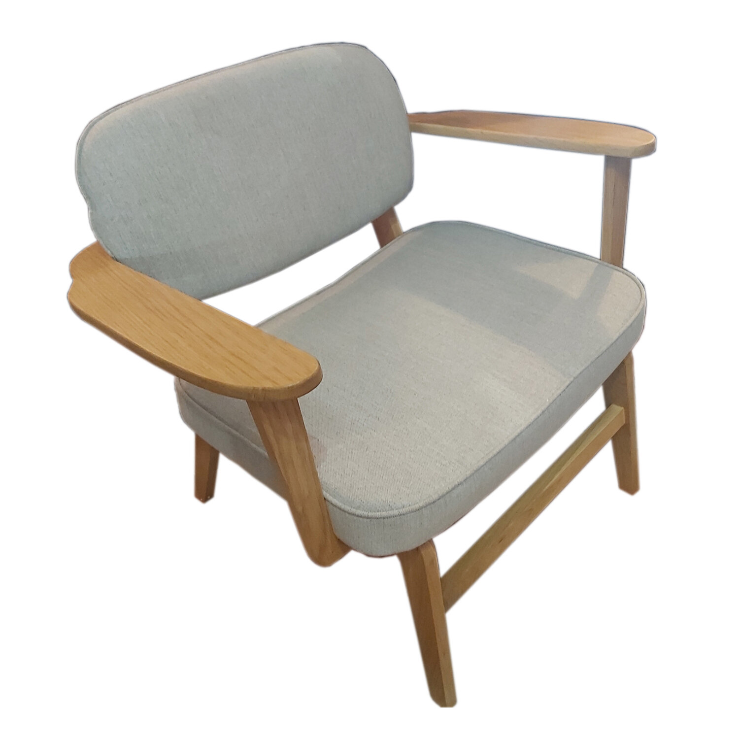 Кресло Lounge от Hubsch / Дания, белый дуб 80x64x71