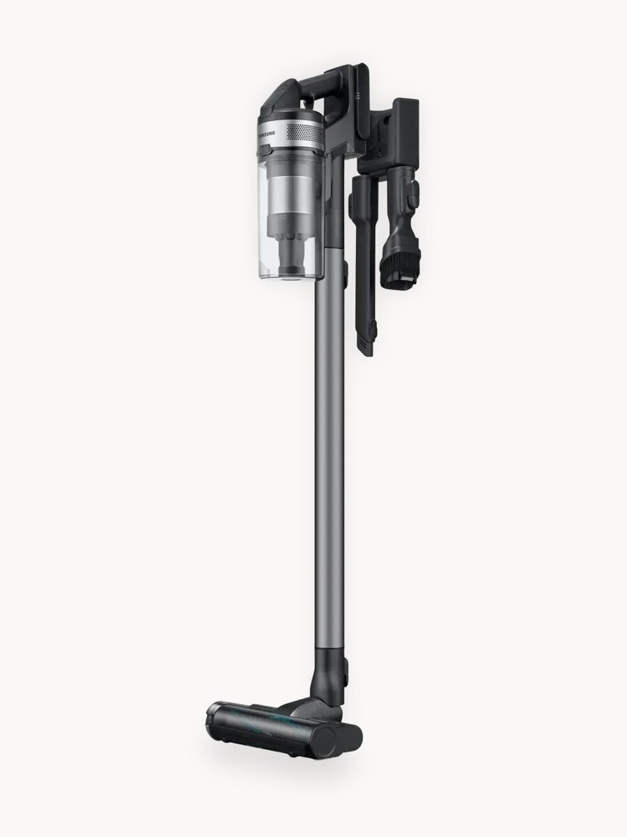 Вертикальный беспроводной пылесос для дома Samsung VS20B75ACR5/EV, 0,8 л, аккумуляторный, с фильтрацией и LED дисплеем, до 60 минут работы