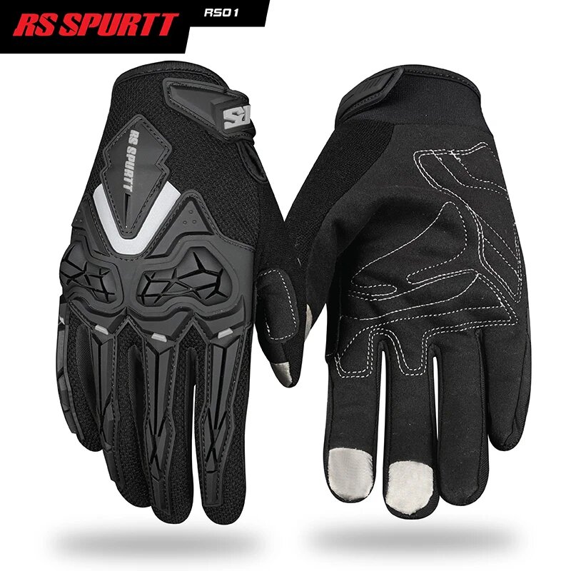 Мотоциклетные Перчатки SUOMY для верховой езды, мотоциклетные перчатки с Черный, XXL, RS01 Black