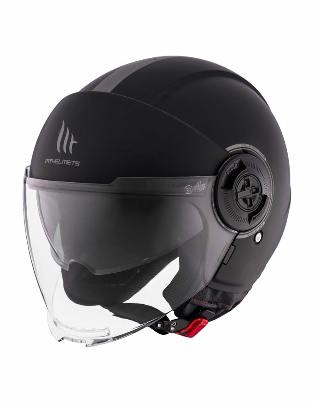 Шлем для мотоцикла открытый MT VIALE SV S (XL, Матовый черный)