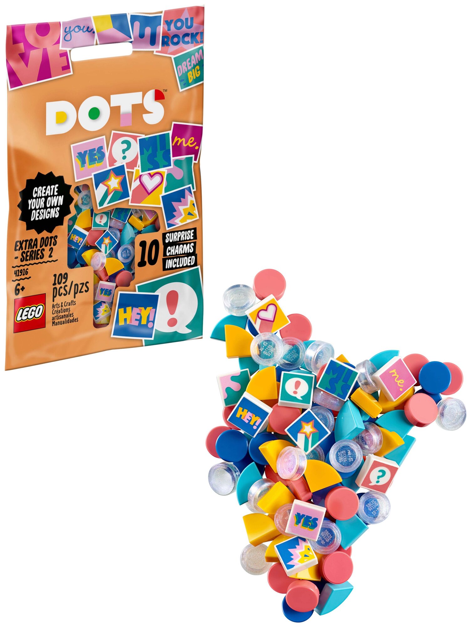 Набор для творчества LEGO Dots "Тайлы DOTS Серия 2" 41916 / 109 деталей