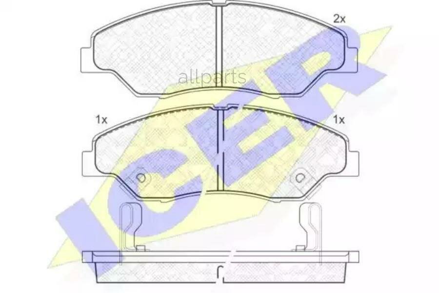 ICER 181370 Колодки торм. дисковые