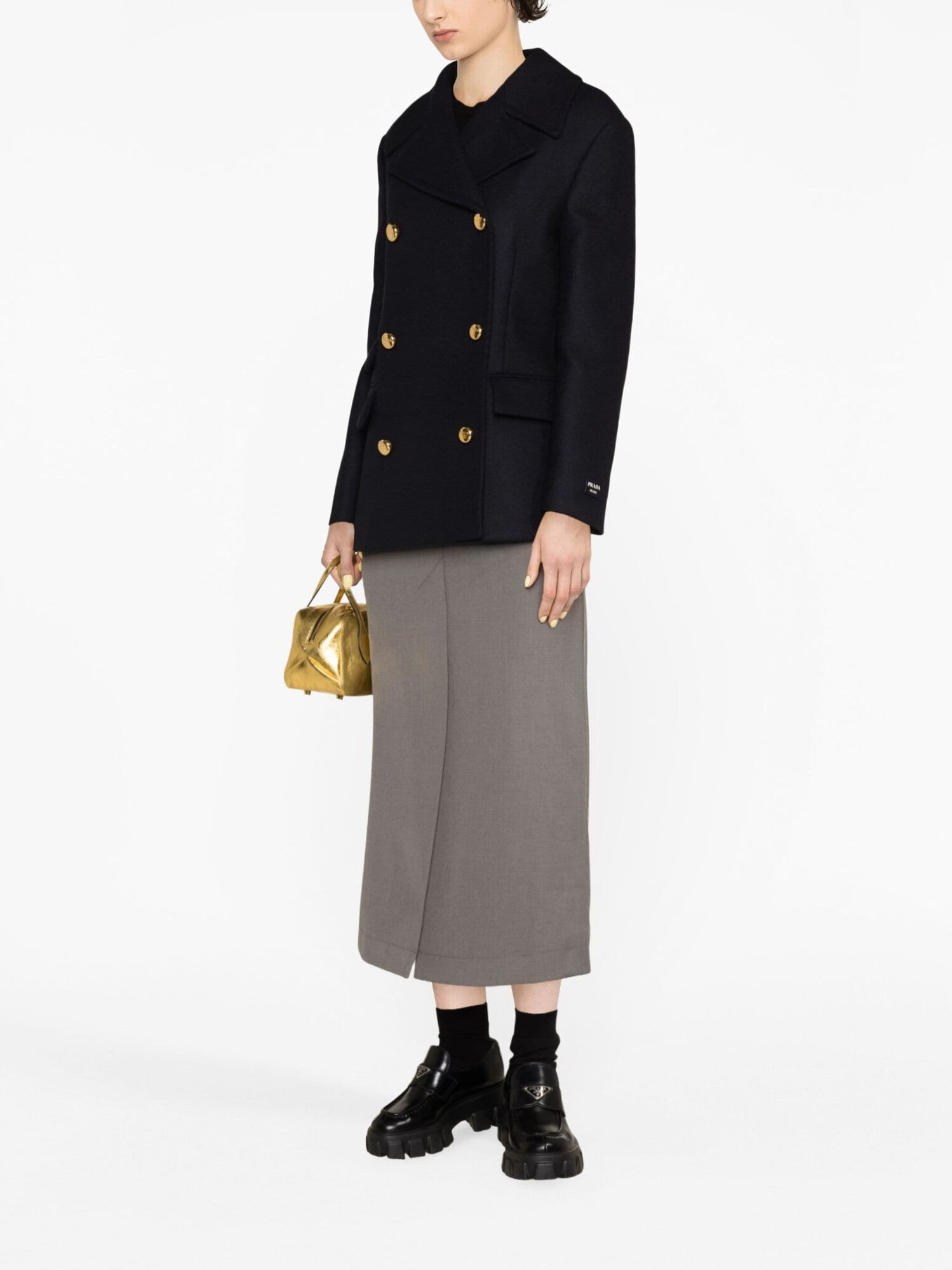 Куртка Prada Double-breasted wool jacket, размер 40 — фото 1