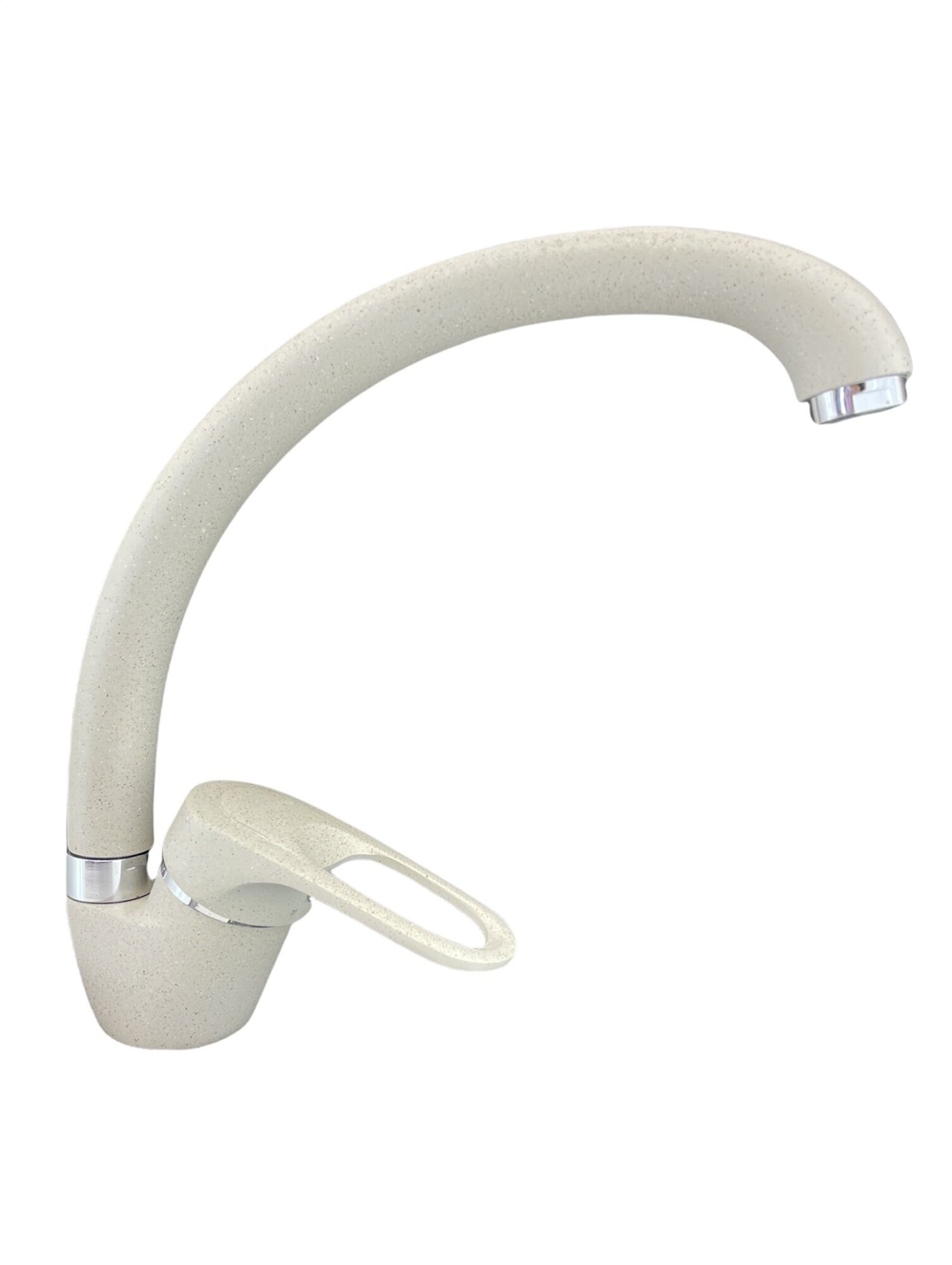 Смеситель для кухни Rainsberg бежевый, однорычажное управление. Поворотный излив.