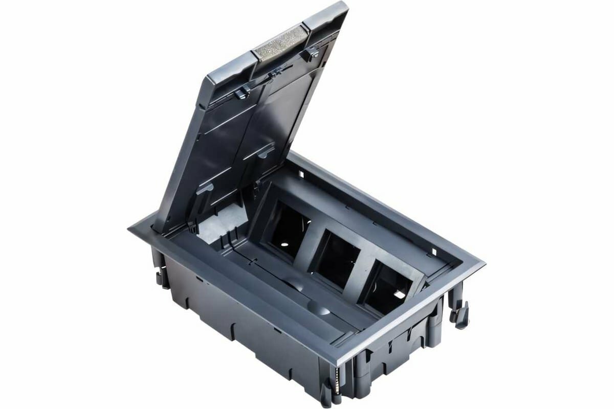 Экопласт LUK/ 6 Люк в пол на 6 модулей с суппортом и коробкой 45х45мм 70060+70160, пластик 70062