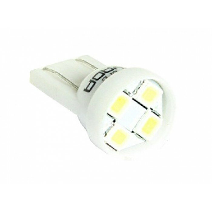 Лампа светодиод 12V T10 4SMDx1chip (size3528) W5W (W2.1x9.5d) 0.36W 24lm белый NORD YADA