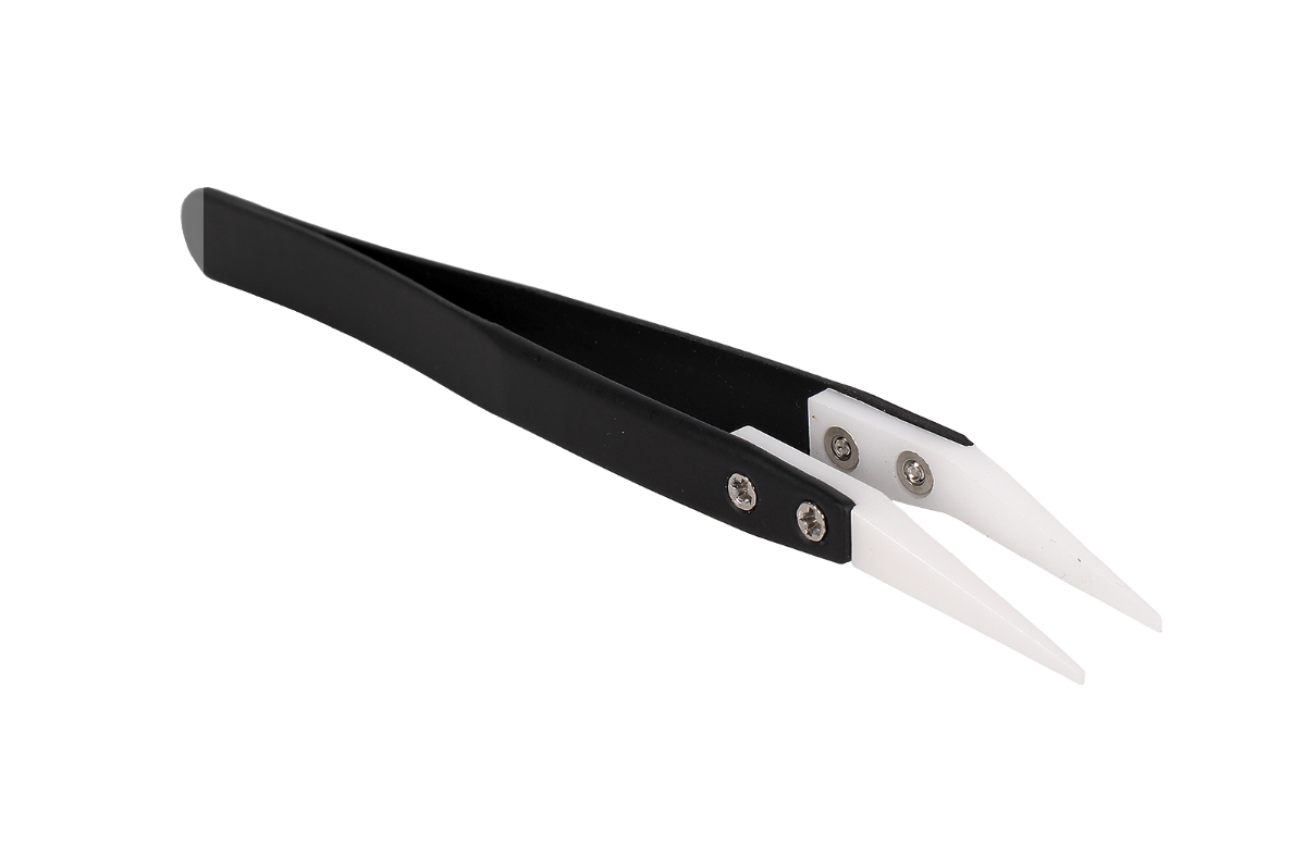 Пинцет для пайки с керамическими губками черный AR-PKH-130-IZ ANROKEY