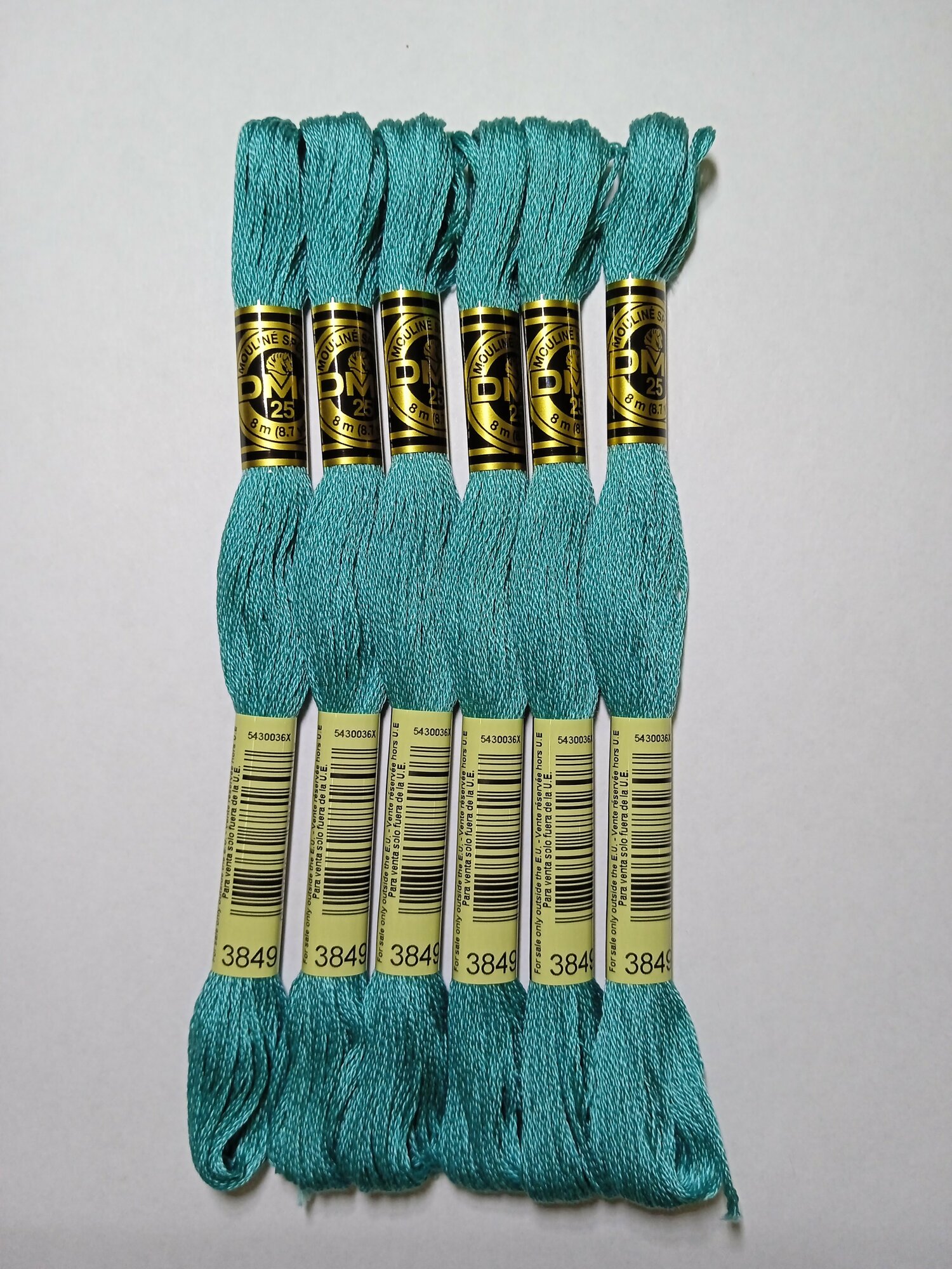 Набор ниток мулине, 8 м, 6 шт DMC-3849_6