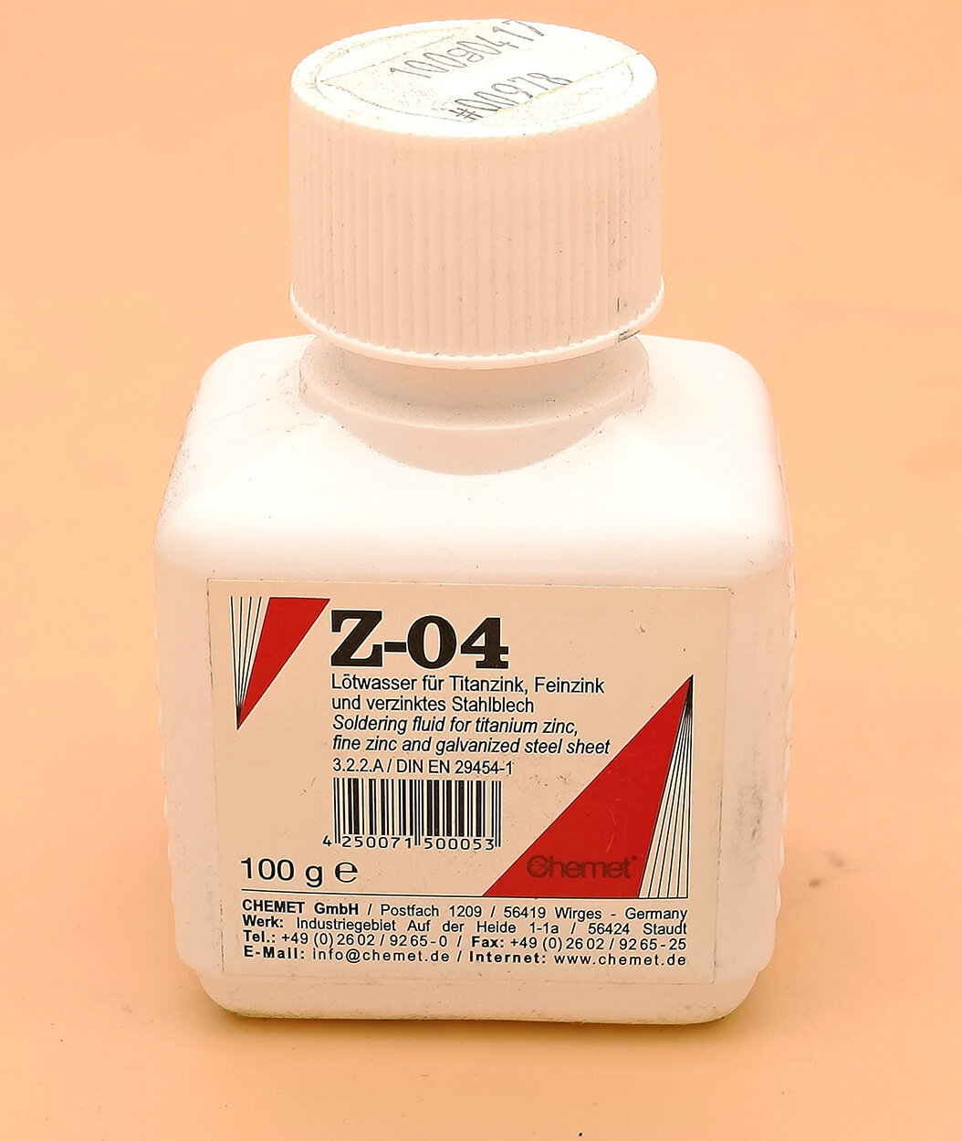 Флюс Chemet Z-04 для титанцинка, банка 100 гр (жидкий)