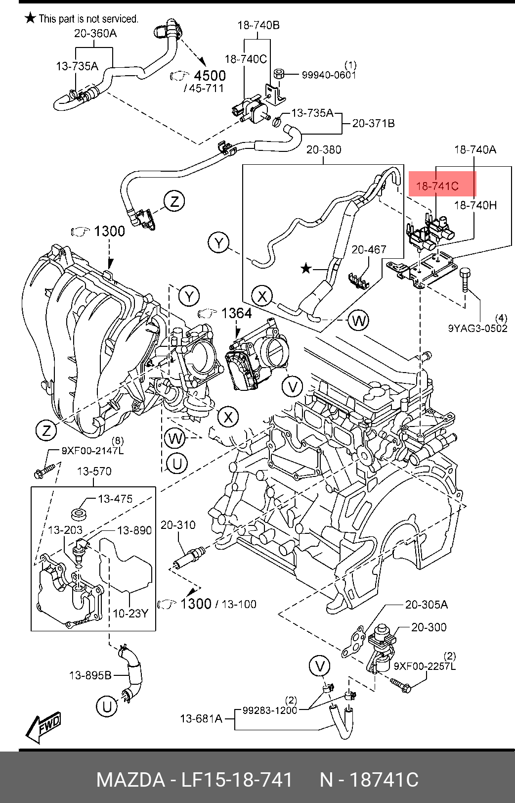 Преобразователь давления Mazda LF15-18-741