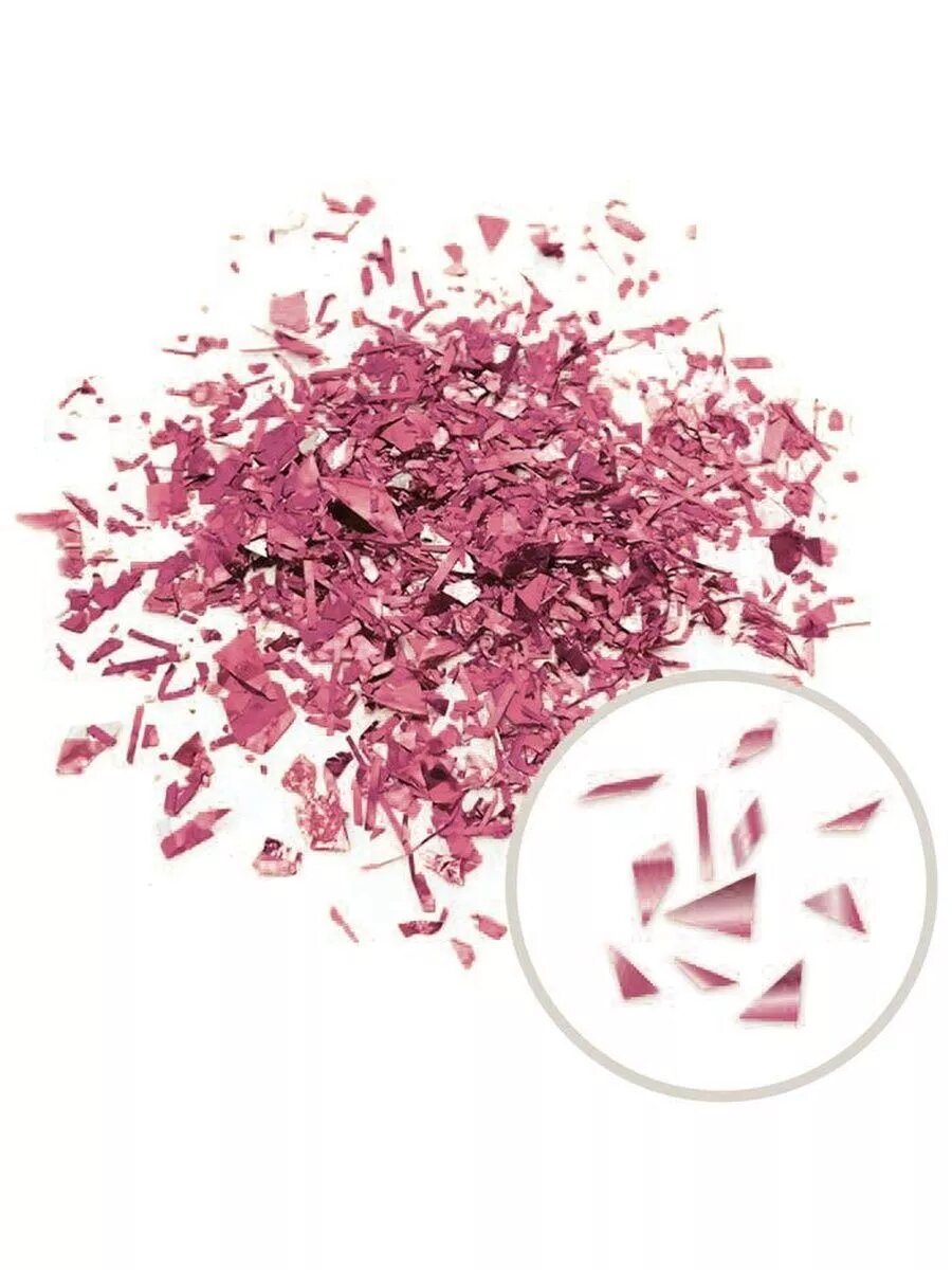 Конфетти Дробленые металлизированные Роза голд, 27*17 см, 250 г.