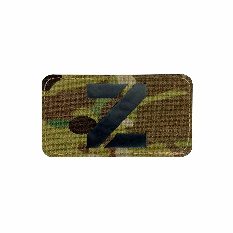 Нашивка , патч (шеврон) Z ткань Мультикам / буква Черная матовая 5*9 см, П333