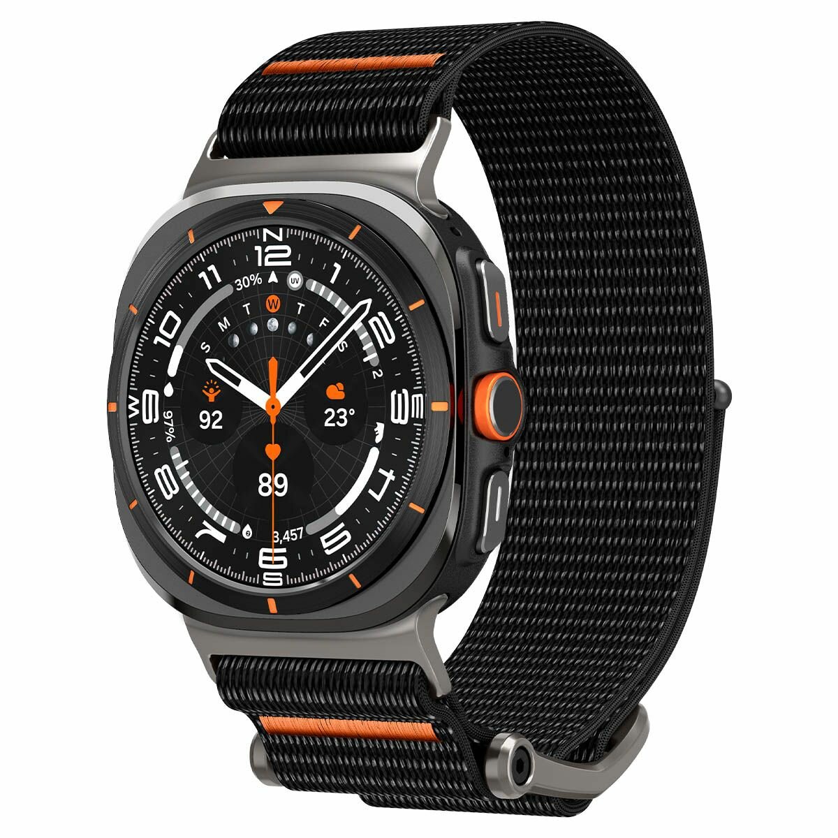 Ремешок Spigen на Galaxy Watch Ultra (AMP08773) DuraPro Flex / Спиген Ремешок для Галакси Вотч Ультра Черный