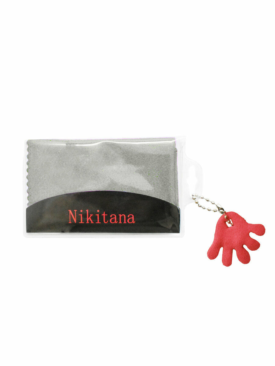 Салфетка из микрофибры для ухода за очками и оптикой с чехлом, серая