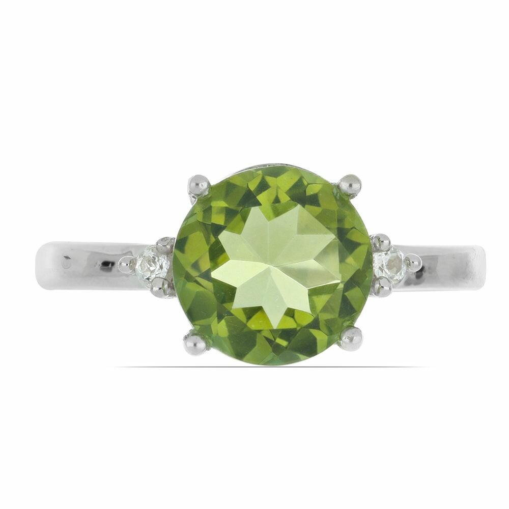 Кольцо, серебро, 925 проба, родирование, кварц, топаз