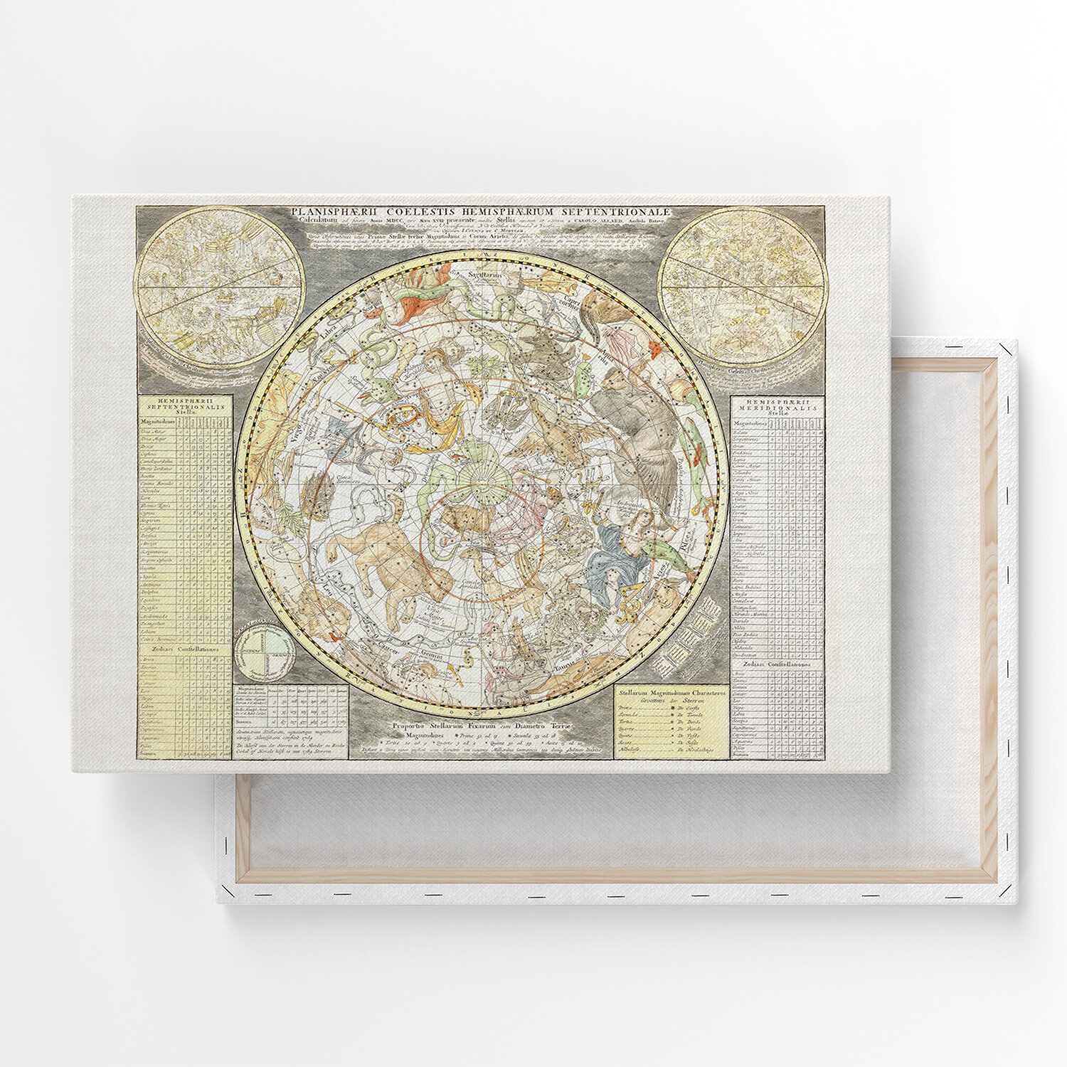 Картина на холсте, репродукция / Винтажная Звёздная карта / Размер 80 x 106 см