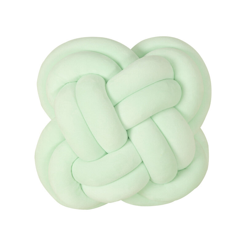 Трансграничная декоративная подушка Amazon из однотонной ткани с узлами, датская подушка с китайским узлом для дивана, кровати, эркера.