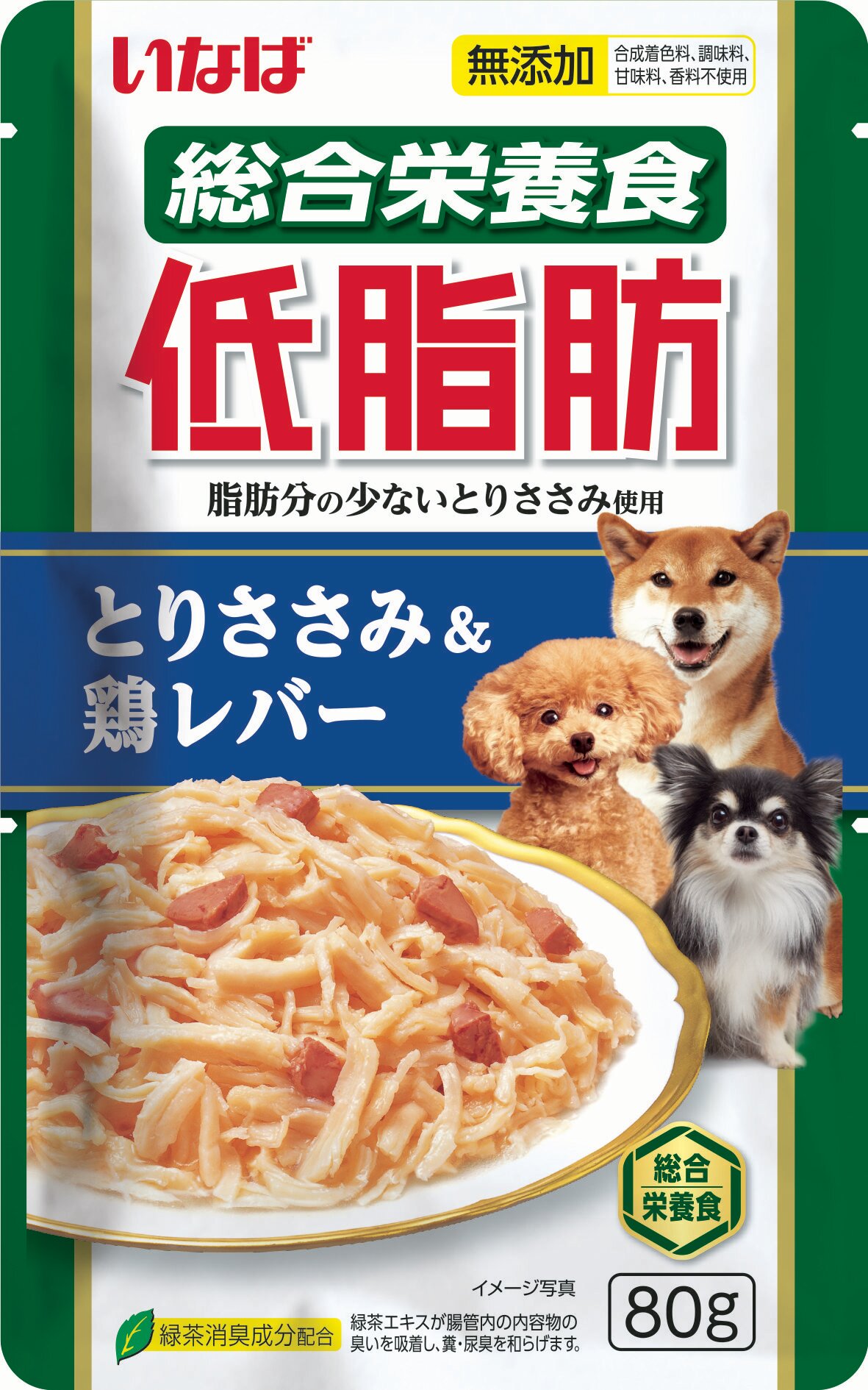 Влажный корм для собак Inaba Teishibo Куриное филе с куриной печенью в желе 80г (6 штук)