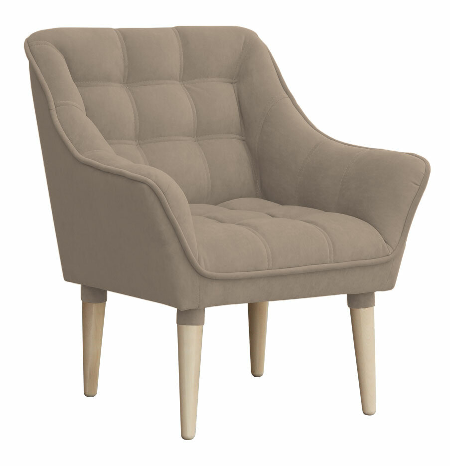 Кресло Левада Комфорт 8, велюр, с ножками, подлокотниками, мягкое