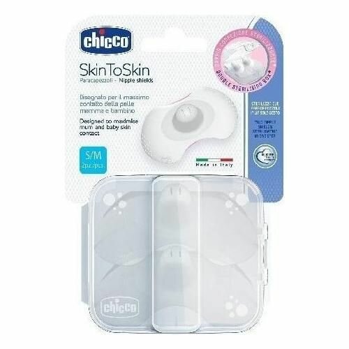 Chicco Накладки защитные силиконовые на сосок, размер S/M, 2 шт.