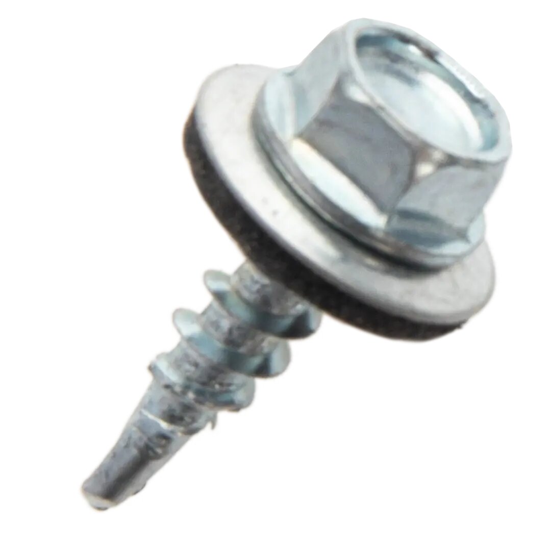 Саморезы кровельные по дереву с пресс-шайбой цинк 4.8x19 100 шт.