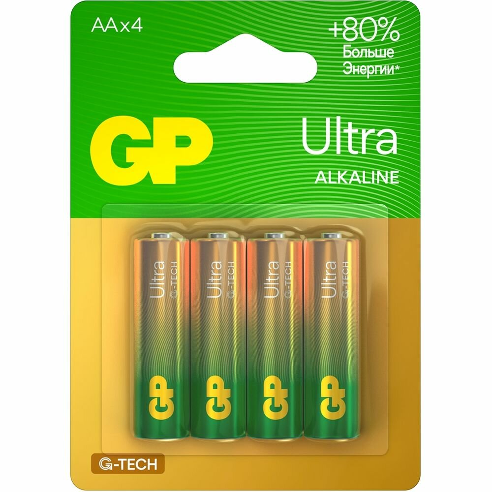 Батарейки GP Ultra Alkaline G-Tech AA (4 шт)