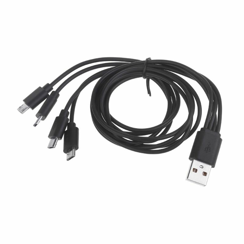 4 в 1 USB TypeA к зарядному кабелю Micro-Spliter Адаптер MicroUSB