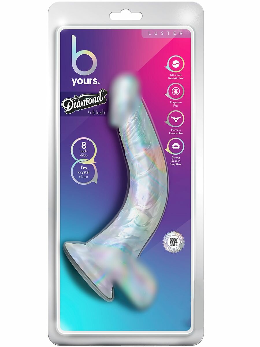 Фаллоимитатор на присоске "Diamond Luster Clear" 19см